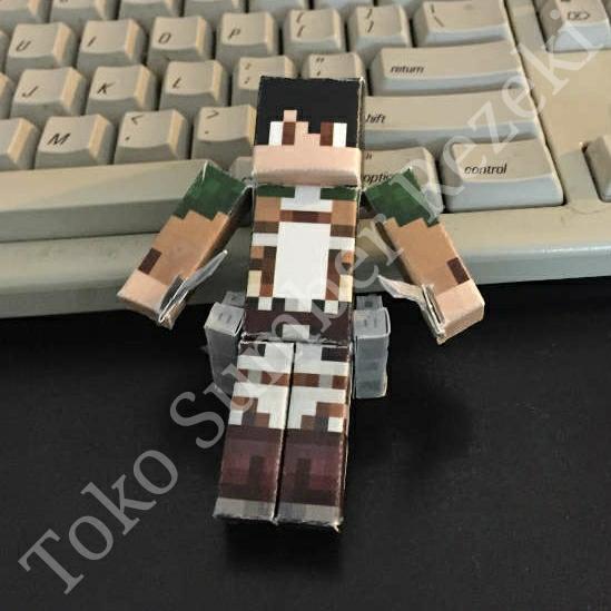 Jual AOT Minecraft Attack On Titan Paper Craft Yaeger Papercraft Figure ...