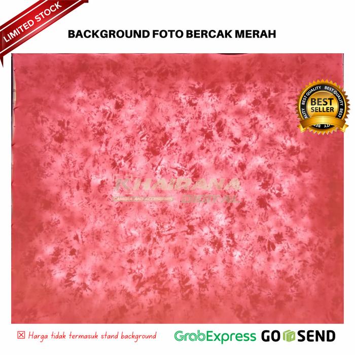 Jual Kain Background Backdrop Studio latar Foto abstrak bercak Merah ...