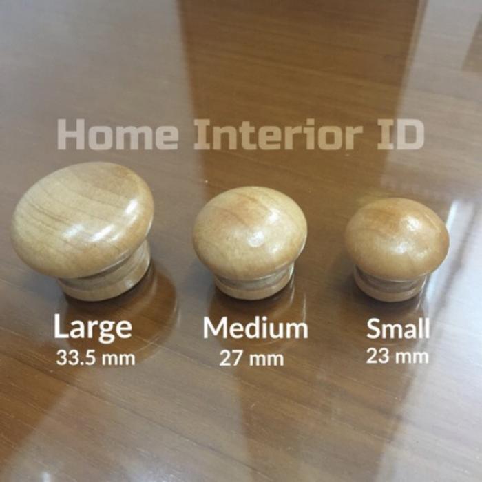 Jual Tarikan Knob Laci Bahan Kayu - Tarikan Kayu Bagus Ukuran Small ...