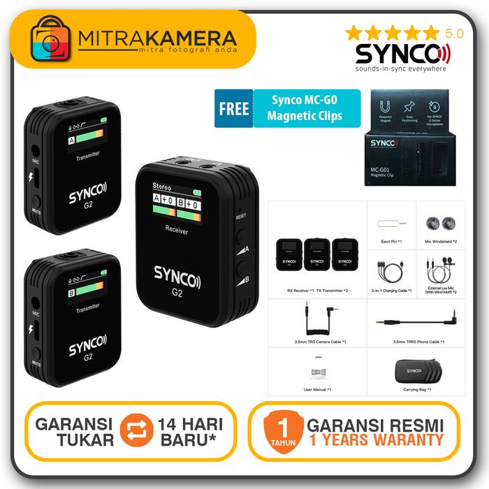 Jual Synco WAir-G2-A2 Ultracompact 2-Person Digital Wireless Microphone - Kota Bandung ...