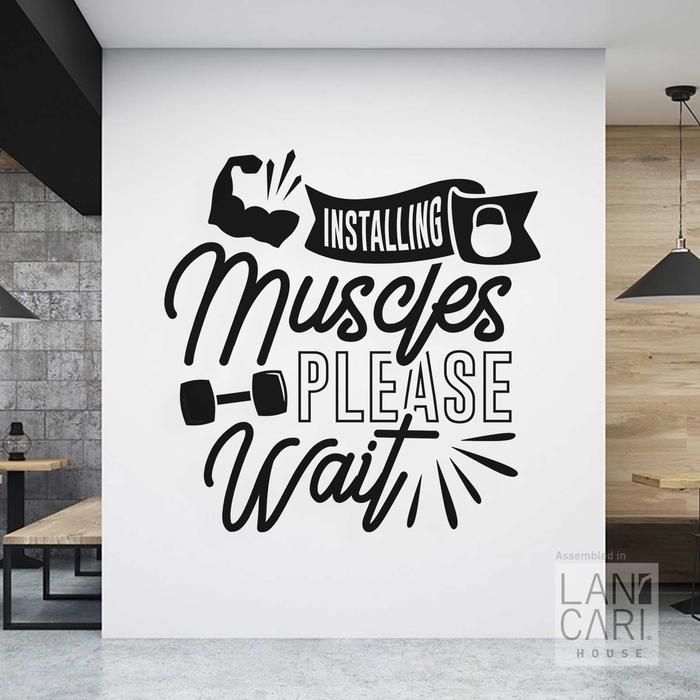 Promo Stiker Cutting Fitness Gym Sticker Motivasi Window Decal Dinding ...