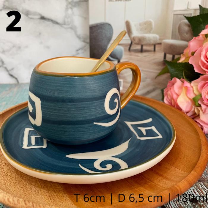 Jual WASEDA Cangkir Mug Keramik Kecil Japanese Retro Cup with Saucer ...