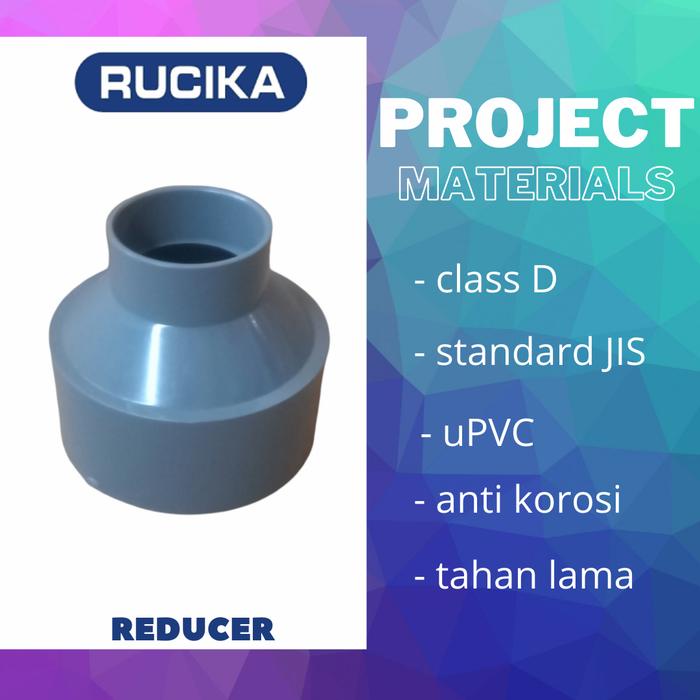 Jual Reducer pvc 4x2 rucika D / increase rucika D 4 x 2 inch / fitting ...