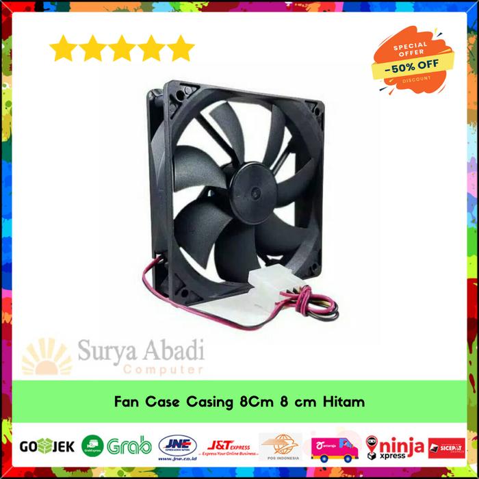 Jual Fan Case Casing 8Cm 8 cm Hitam Standart Kipas Komputer Cpu ...