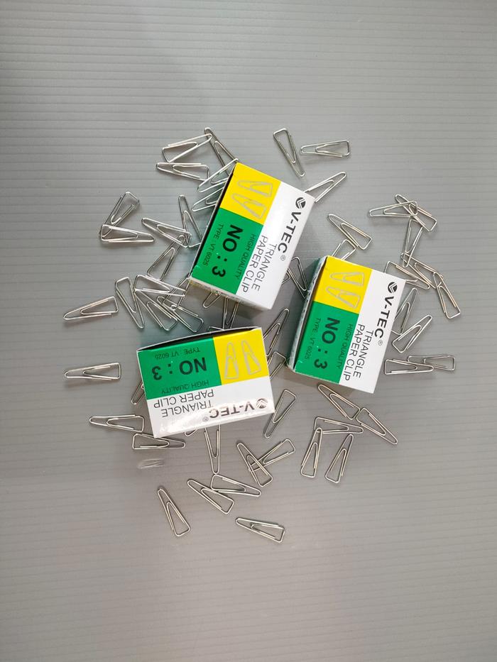 Jual Klip kertas segitiga Triangle Paper Clip VTEC - 6025 no 3 ...