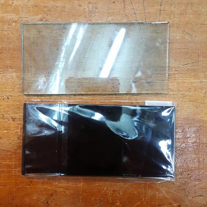 Jual Kaca Las Hitam dan Putih Bening (1 set)/ Welding Glass Black and ...