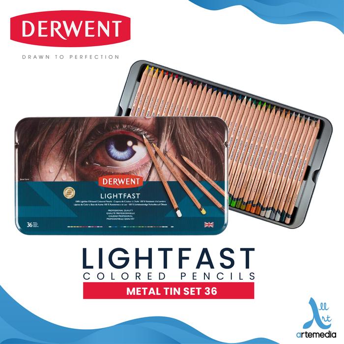 Promo Pensil Warna Derwent Lightfast 36 Pencil Color Metal Tin Set ...