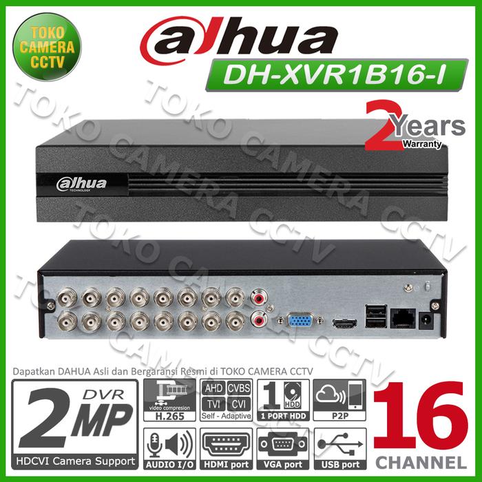 Jual DVR DAHUA 16 CHANNEL XVR1B16i 2MP DVR 16CH DAHUA XVR 1B16 i - Jakarta Barat - TOKO CAMERA ...
