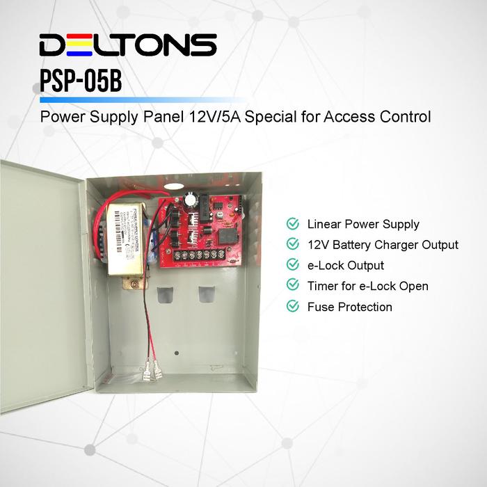 Jual Power Supply 12V 5A Access Control with Battery Charger Panel ...