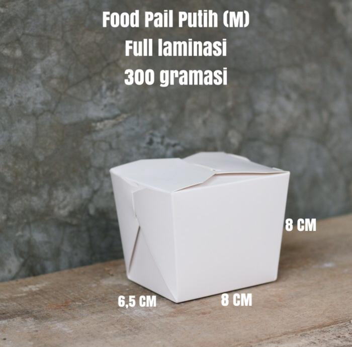 Jual Food Pail Ukuran M Kertas Paper Rice Box Kotak Nasi Laminating Isi ...
