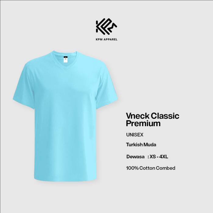 Promo Kaos Polos KPM Apparel Classic Premium Vneck Size Dewasa Cotton ...