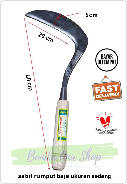 Jual Sabit Rumput super tajam Arit padi Ukuran Sedang Arit Bintang Mas ...