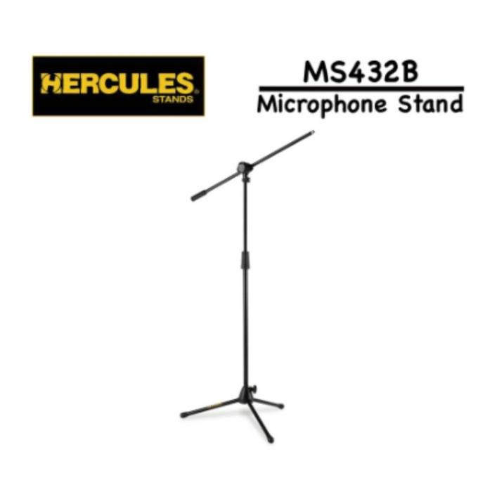 Jual Stand Mic Hercules MS432B MS-432B Tripod Mic Stand With Boom ...