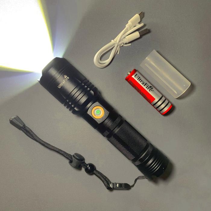 Jual Senter LED XHP 70 ultrafire Cree Compact baterai 26650 ...
