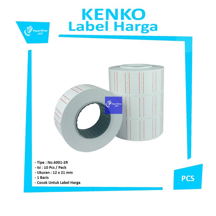 Promo Kenko Label Harga Price Label No.6001-2R 1 Baris [ PCS ...