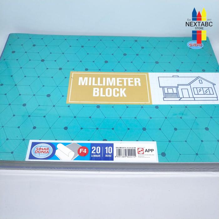 Jual Millimeter Block F4 SIDU / SINAR DUNIA APP isi 20 Lembar Per Buku ...