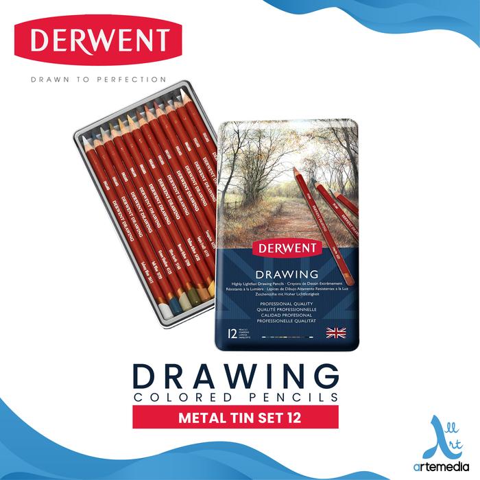 Jual Pensil Warna Derwent Drawing 12 Pencil Color Metal Tin Set - Jakarta Selatan - Artemedia ...