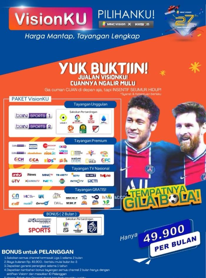 Jual Visionku Receiver K-vision Bromo C2000 Visionku Free All Channel 2 Bu Di Seller Noelle ...