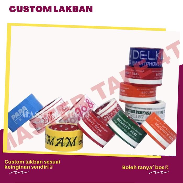 Jual Custom Lakban/ cetak lakban / opp printing tape / lakban printing ...