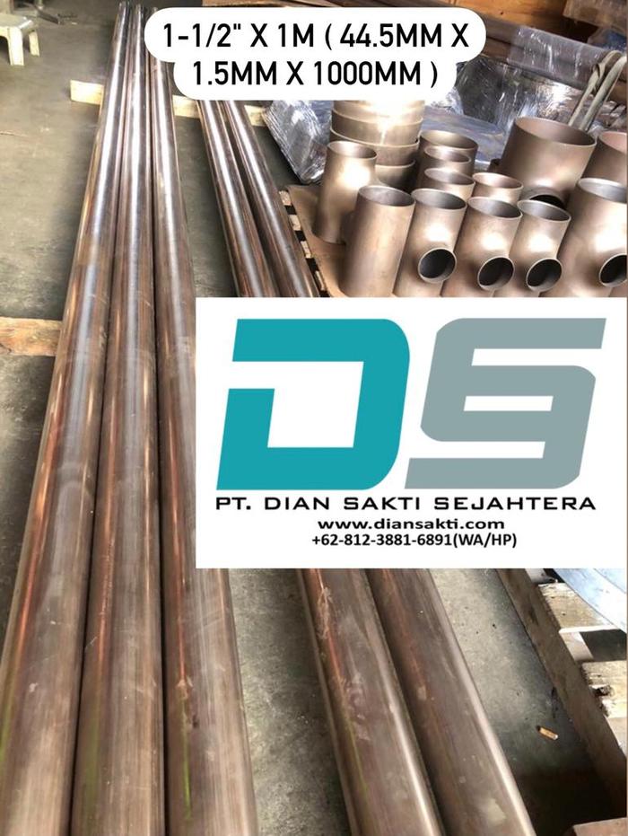 Jual Pipa CuNiFe 90/10 DIN 10 bar Seamless 1-1/2''(44.5MM x 1.5MM x ...