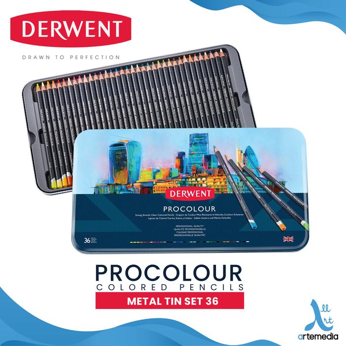 Promo Pensil Warna Derwent Procolour 36 Pencil Color Metal Tin Set ...