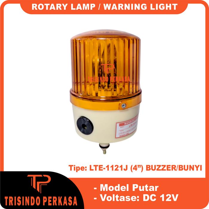 Jual ROTARY LAMP / WARNING LIGHT LTE 1121J 4" Buzzer (Bunyi) DC 12V ...