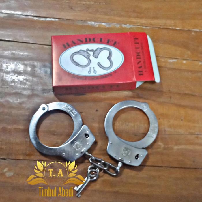 Jual Handcuff double look 2keys,borgol tangan logo tribrata - Jakarta ...