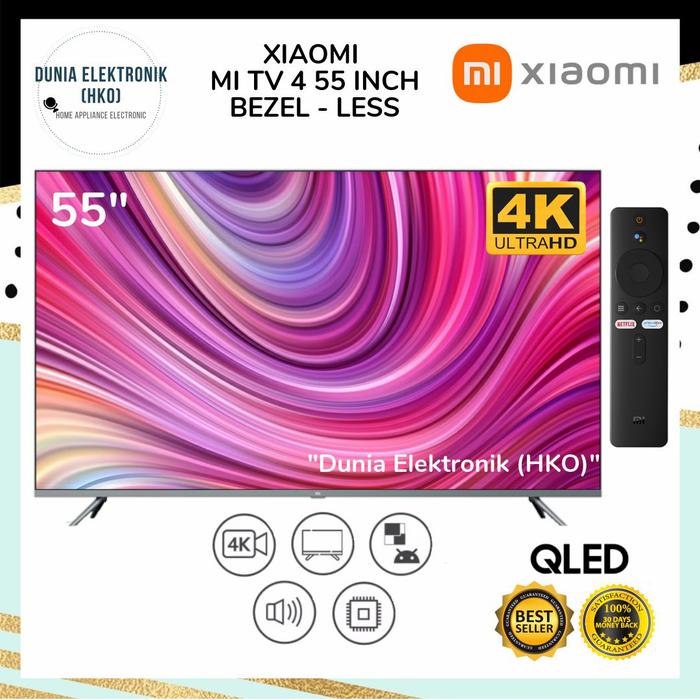 Promo LED TV XIAOMI MI TV 4 55" 55 INCH SMART TV ANDROID BEZEL LESS 4K ...