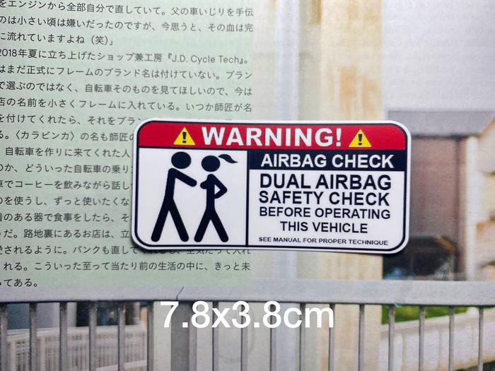 Jual sticker JDM warning dual airbag check - Kab. Tangerang - Japan ...