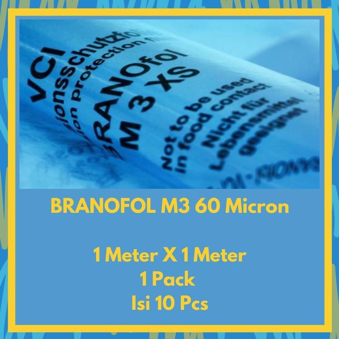Jual VCI PLASTIC - PLASTIK ANTI KARAT VCI BRANOFOL M3 60 MICRON 1M X 1M ...