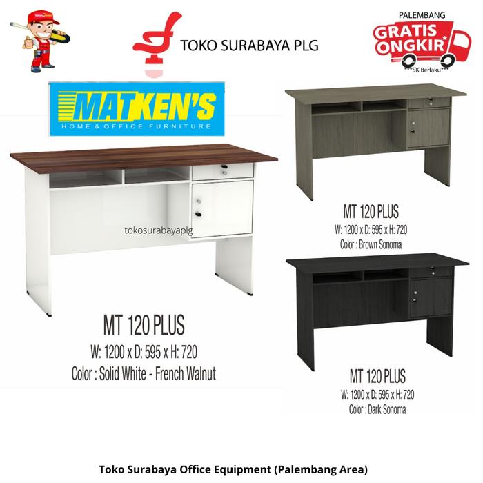 Jual MATKENS Meja kerja meja belajar meja kantor meja tulis MT 120 PLUS ...