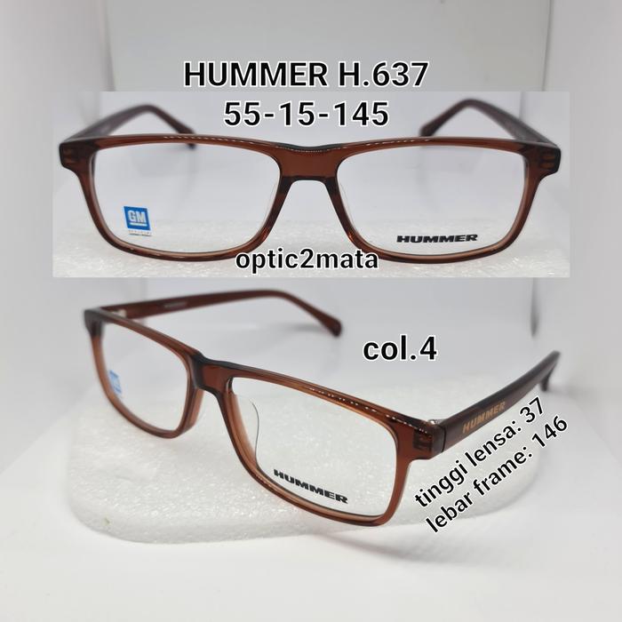 Jual FRAME KACAMATA HUMMER H.637 55-15-145 COL.4 ORIGINAL SIZE LEBAR ...