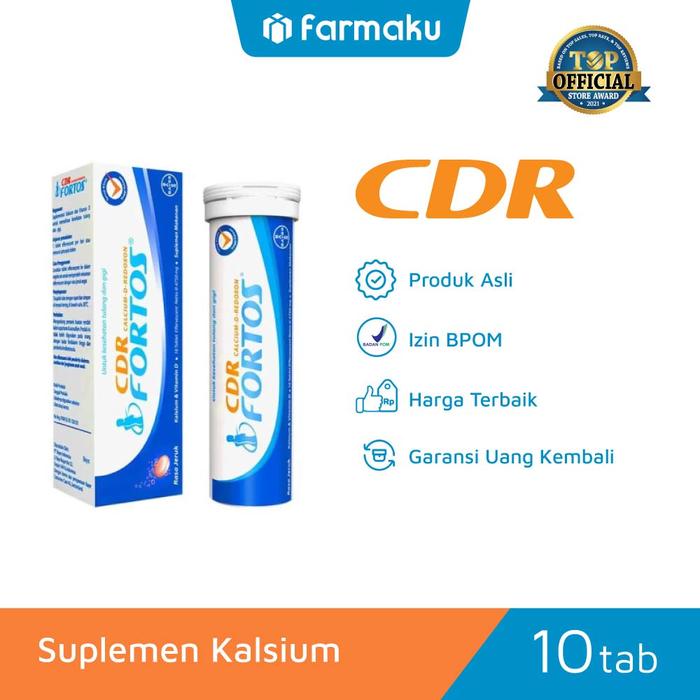 Promo CDR Fortos Isi 10 Tablet - Suplemen Kalsium untuk Tulang dan Gigi ...