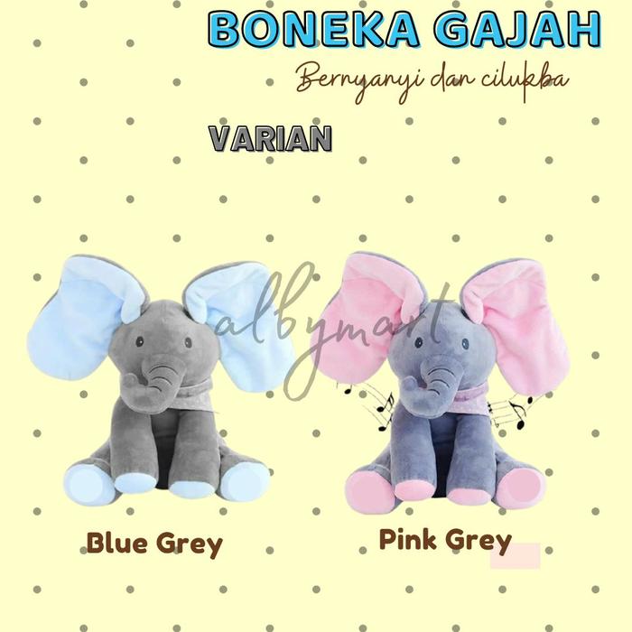 Jual Kids Heaven Boneka Gajah Peek A Boo Boneka Cilukba Bear Gajah Dog ...