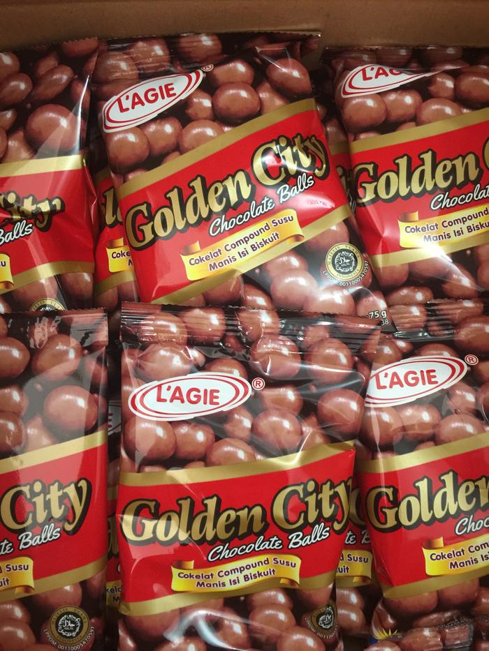Jual Lagie Golden City Chocolate Balls Crispy Ball 75gr Choco Topping ...