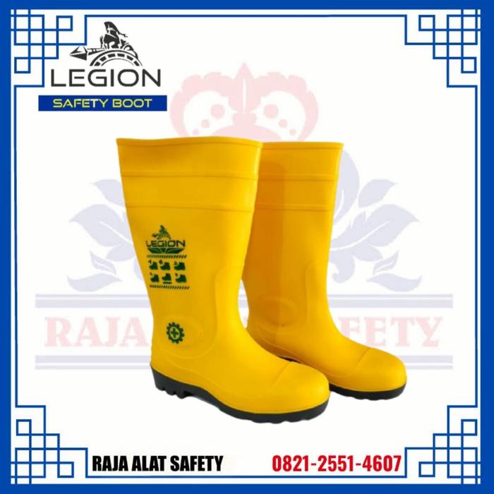 Jual Sepatu Safety Boot Legion Kuning / Safety Boots Legion Karet ...