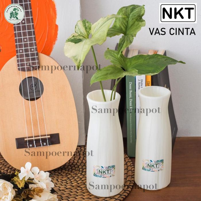 Jual vas pot bunga tanaman NKT VAS BUNGA CINTA - hiasan meja dekor ...