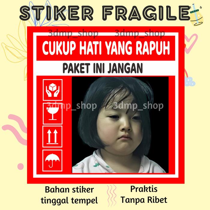 Jual [PRE ORDER] STICKER FRAGILE JANGAN DIBANTING KPOP LUCU CUSTOM ...