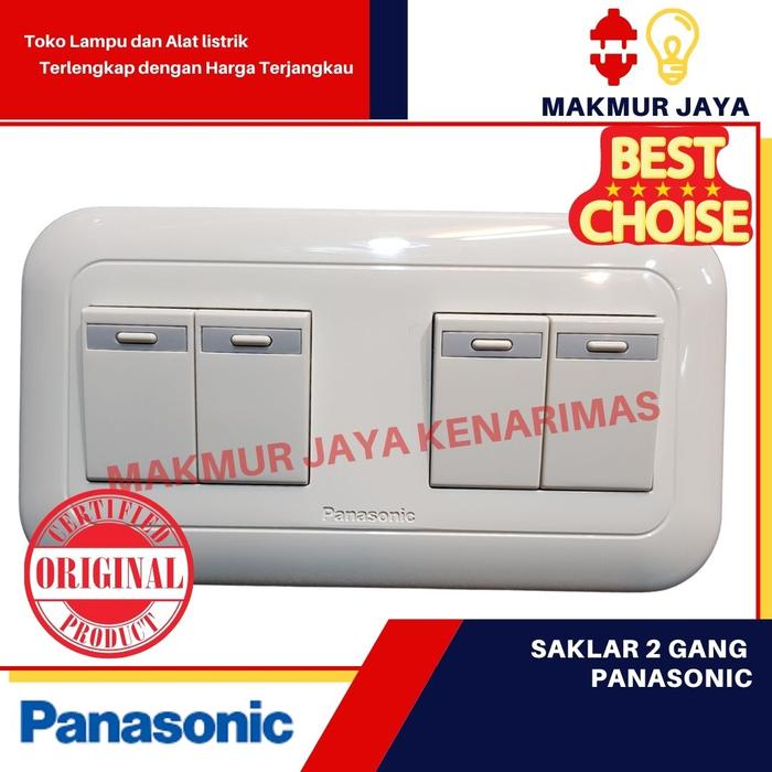 Jual Saklar seri panasonic isi 4 WEJ5531 + frame 2 gang Panasonic ...