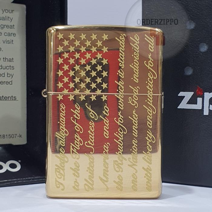 Jual Zippo Original Pledge of Allegiance 49585 - Jakarta Selatan - OrderZippo Original | Tokopedia