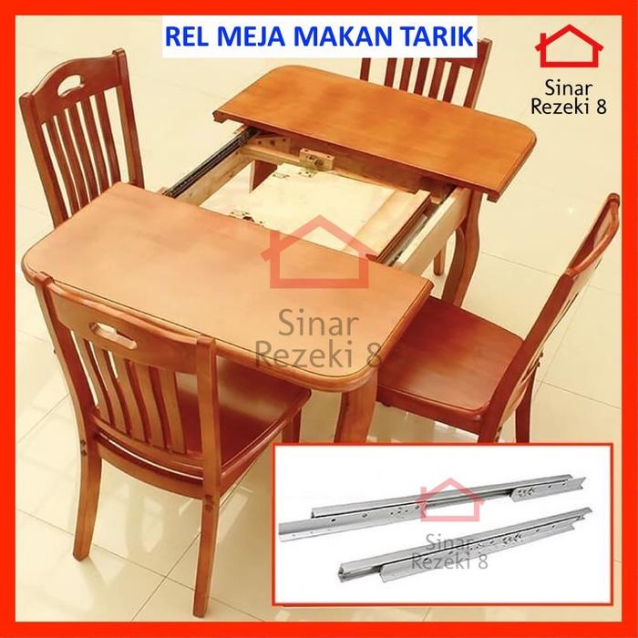 Jual Rel Meja Makan Tarik / Geser Slide Buka Tengah Extension Lipat ...