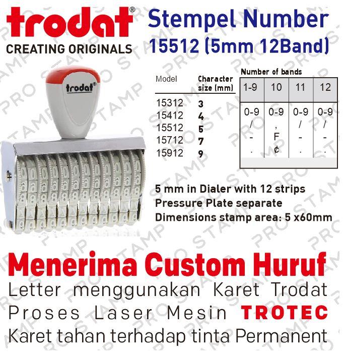 Jual Stempel Angka Manual 12 Digit 5mm Trodat 15512 - Kab. Bekasi - PRO ...