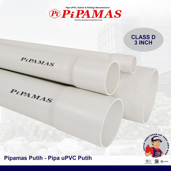Jual Pipa PVC Putih D 3 inch Pipamas Putih uPVC - Kota Bandung ...