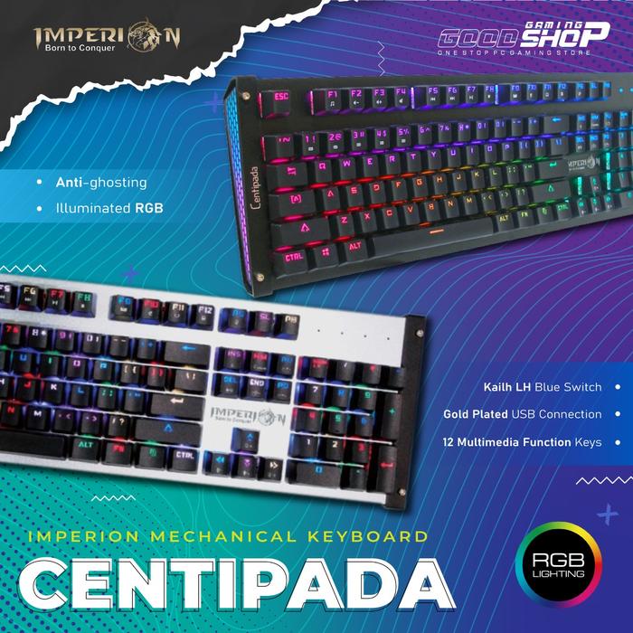 Promo Imperion Mechanical Gaming Keyboard Centipada KG-C10R RGB Cicil 0 ...