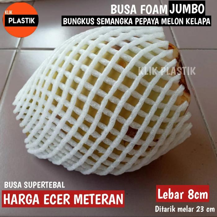 Jual busa bungkus buah besar jumbo 8cm foam net jaring apel pir kelapa ...