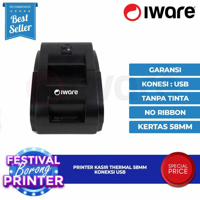 Promo Iware Printer Kasir Thermal Iware C58D 58mm USB - Jakarta Pusat ...