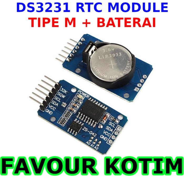 Jual RTC DS3231 REAL TIME CLOCK I2C ARDUINO UNO MEGA BATTERY TIPE M FVKOTIM - Kab. Kotawaringin ...