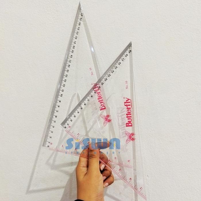 Jual PENGGARIS / MISTAR SET SEGITIGA SIKU BUTTERFLY NO. 10 - Kota ...