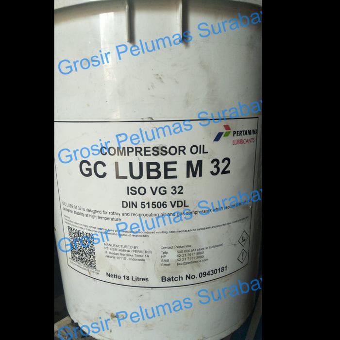Jual Oli Kompresor Compressor rotary reciprocating Pertamina GC Lube 32 ...