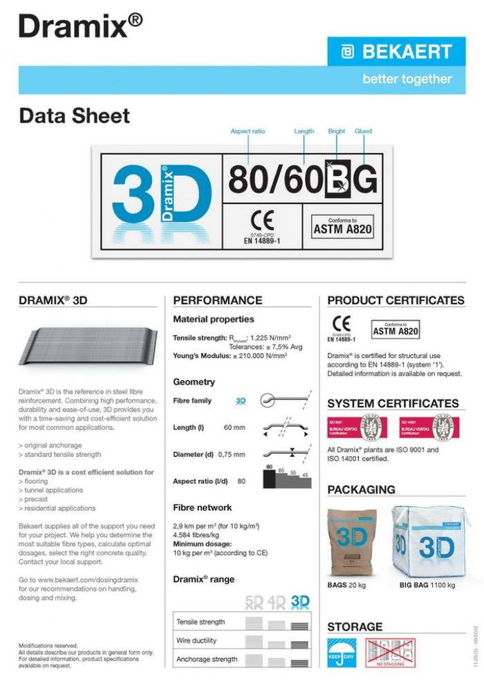 Jual Dramix 3D 80/60BG serat baja beton 20kg sak, Pengganti Besi Beton - Kab. Bekasi ...